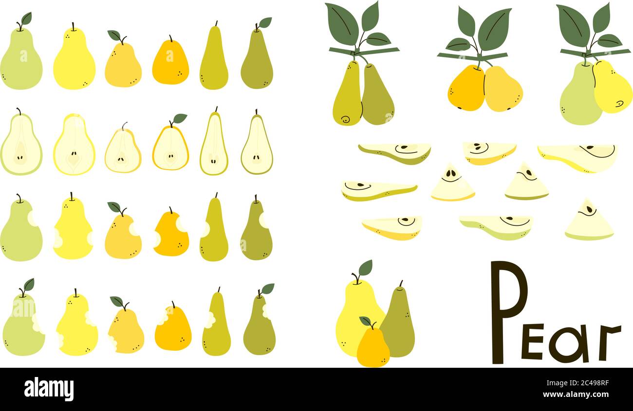 Pear tree leaves Stock Vector Images - Alamy