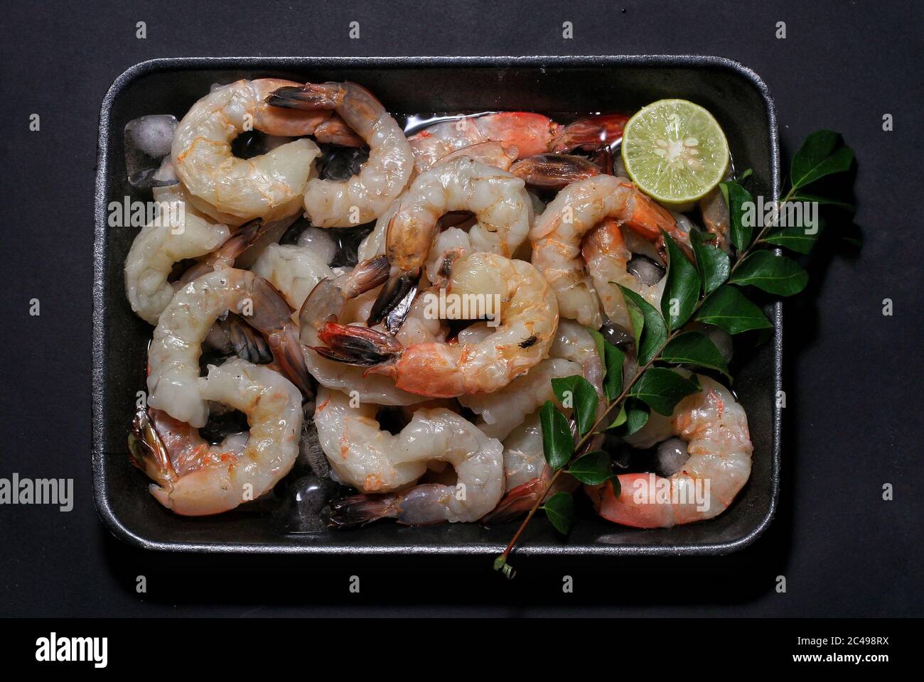 Fresh prawns fish stock photo Stock Photo - Alamy