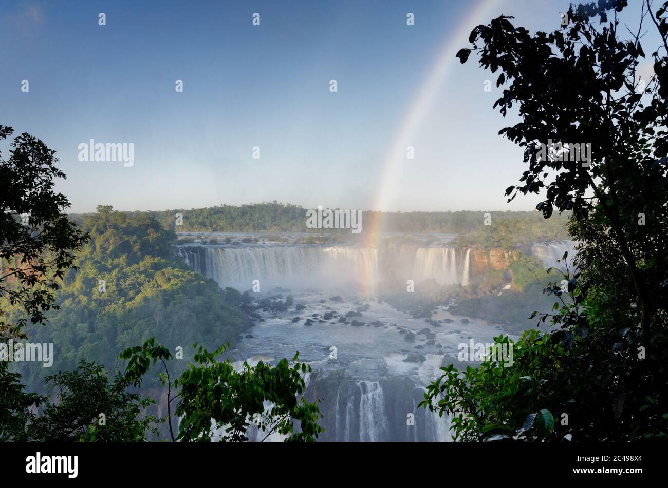 Rainbow over a waterfall hi-res stock photography and images - Alamy