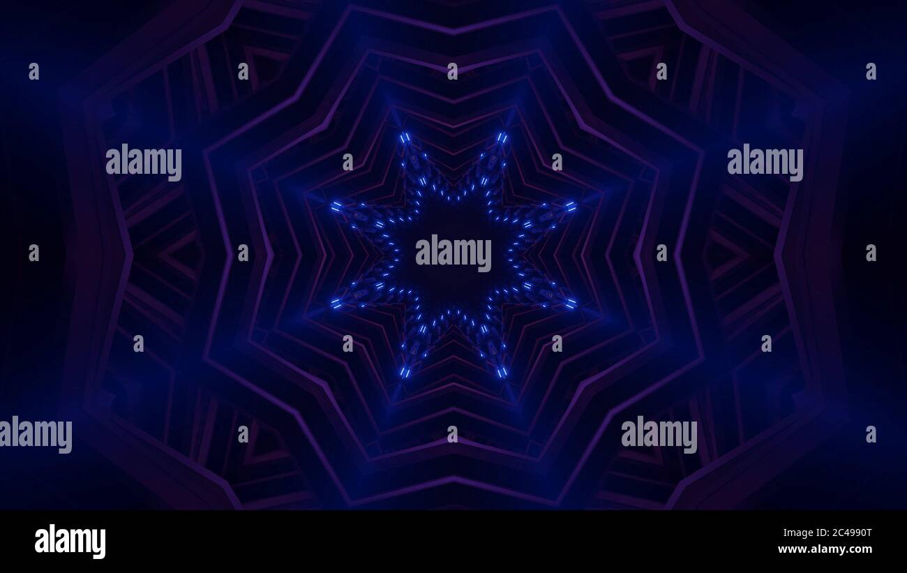 3D illustration of blue geometric shapes Stock Photo - Alamy