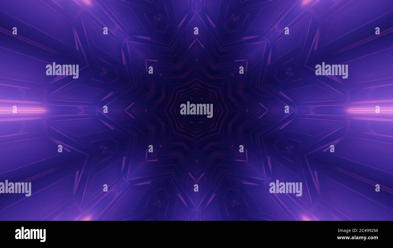 3D illustration of purple geometric shapes Stock Photo - Alamy
