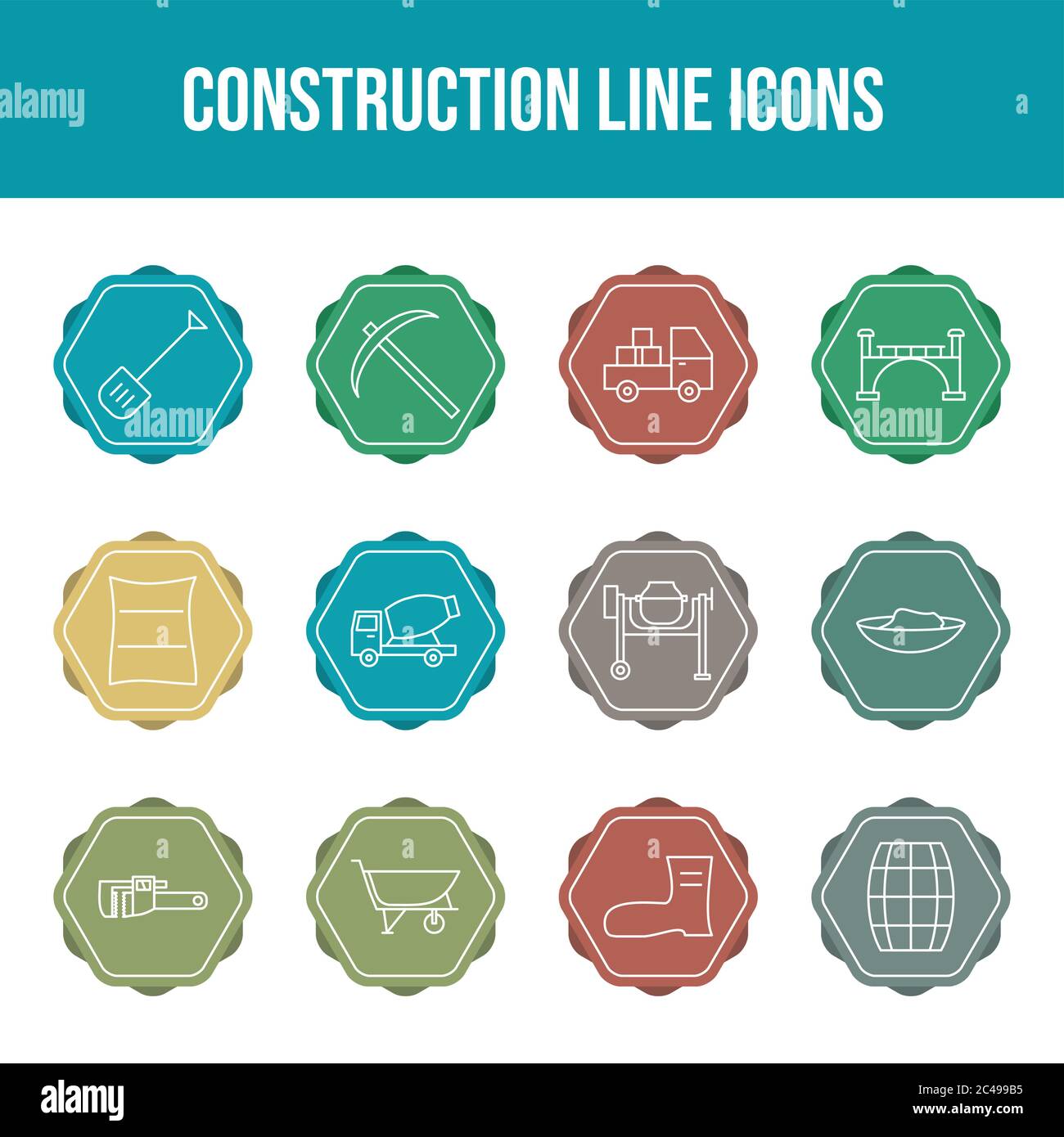 Beautiful Construction vector icon set Stock Vector Image & Art - Alamy