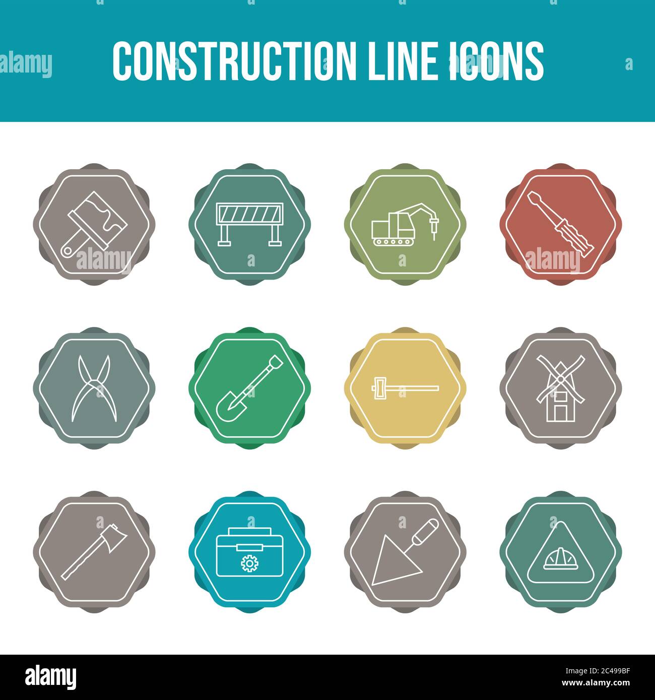 Beautiful Construction vector icon set Stock Vector Image & Art - Alamy