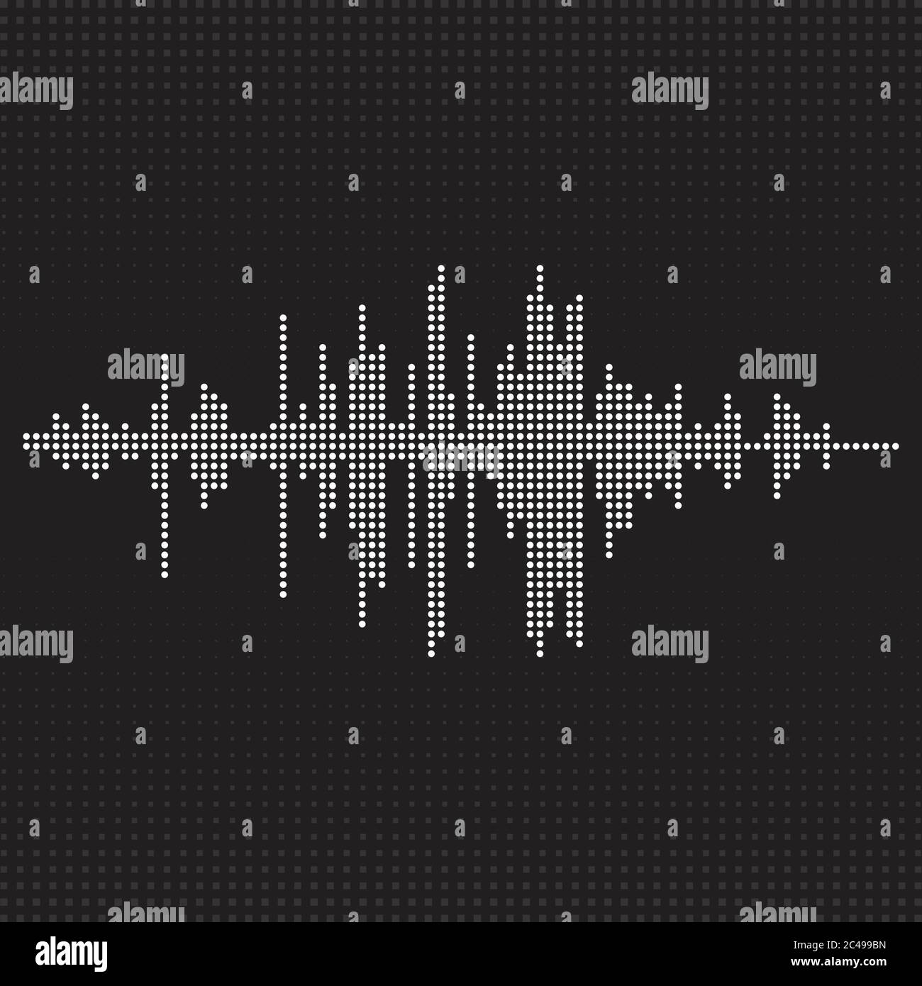 Music halftone waveform background. Audio equalizer technology. Vector ...
