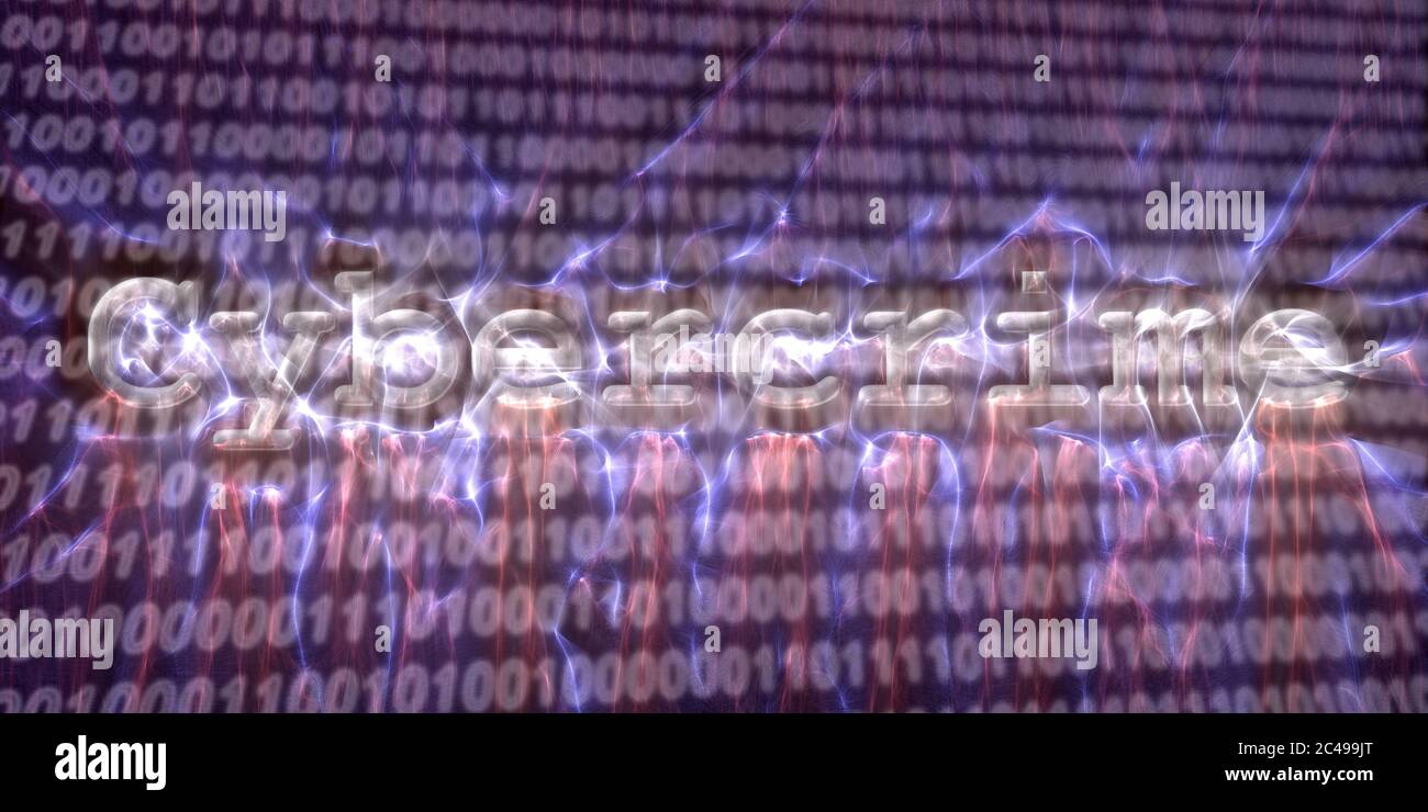 Banner of internet security buzzword text done with kirlian photography ...