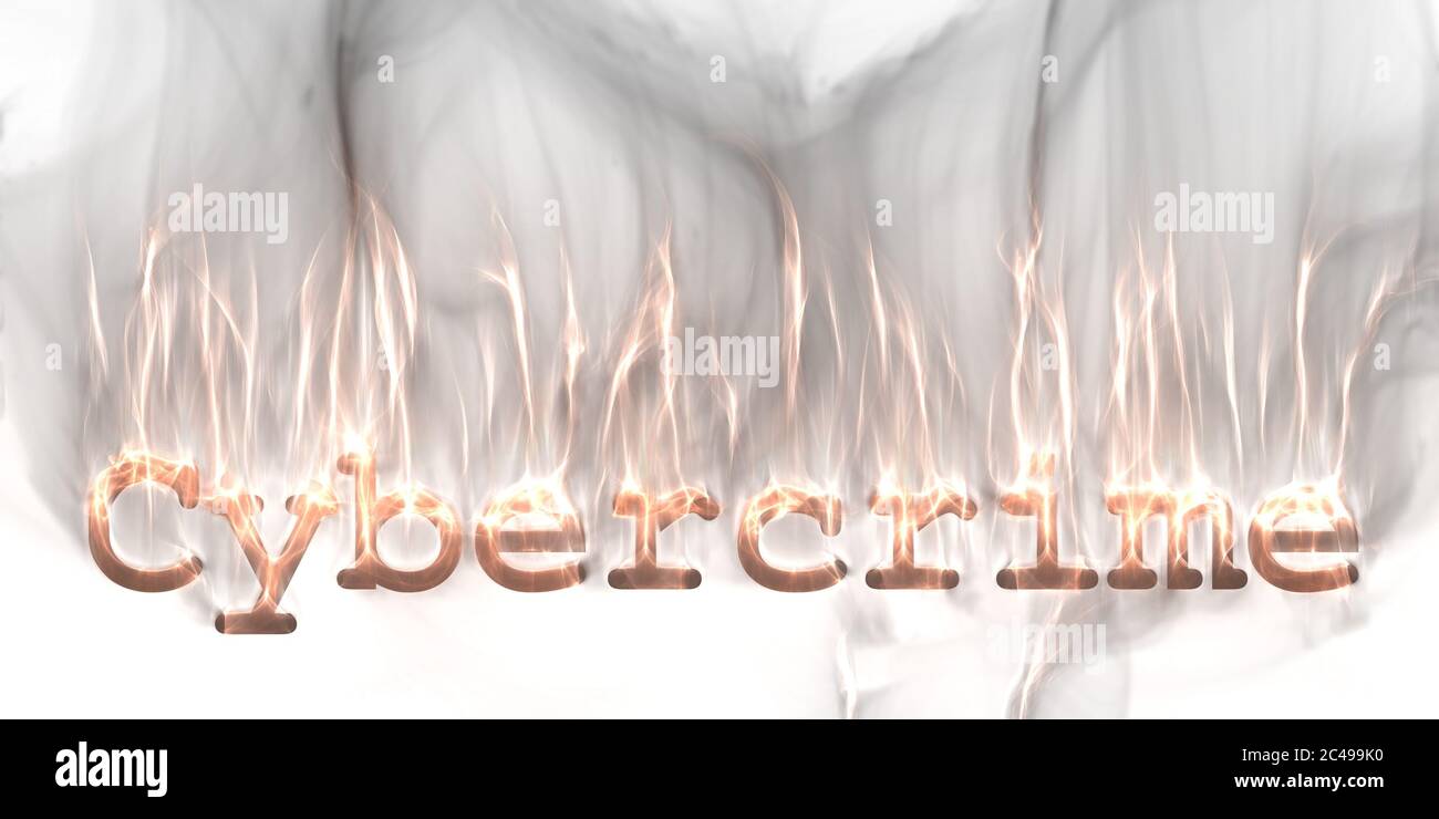 Banner of internet security buzzword text done with kirlian photography ...
