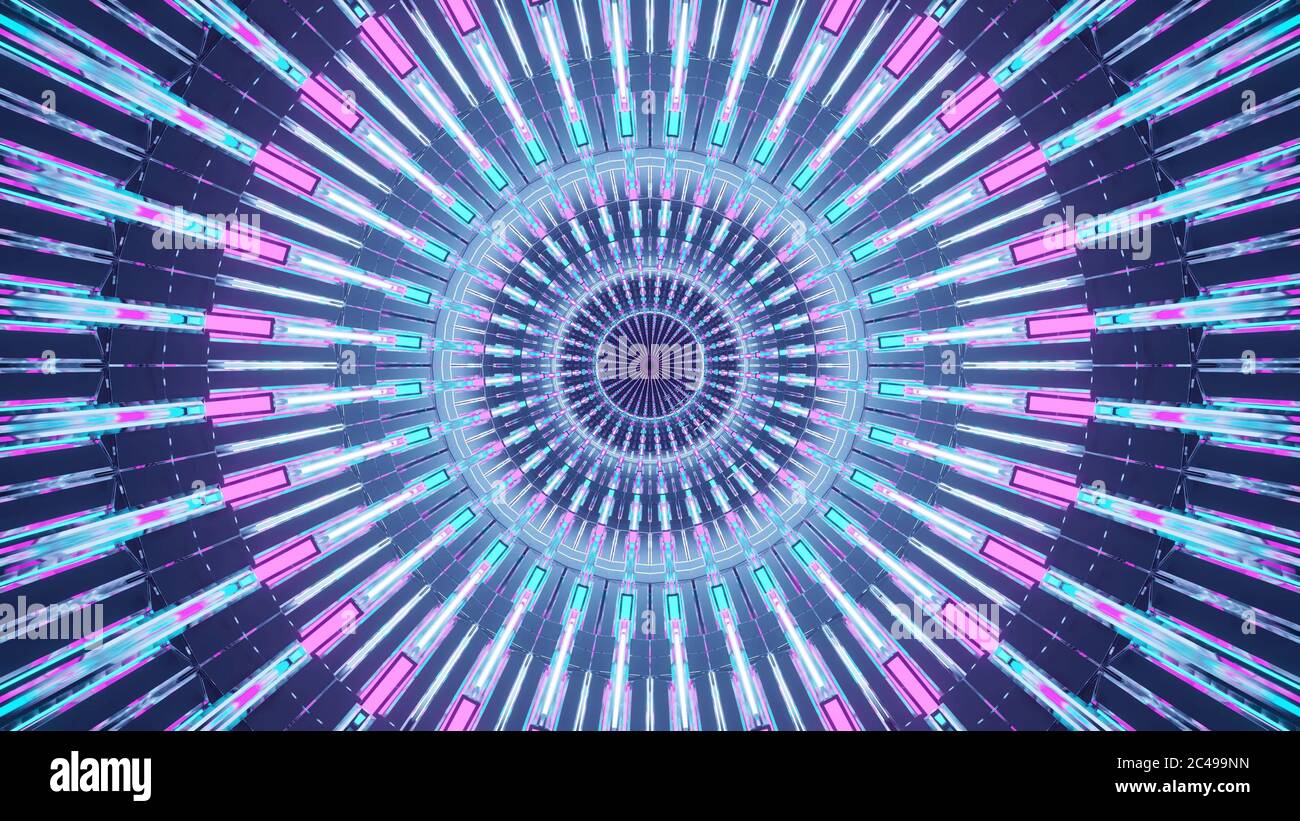 3d rendering of a circle of colorful laser lights - perfect for ...