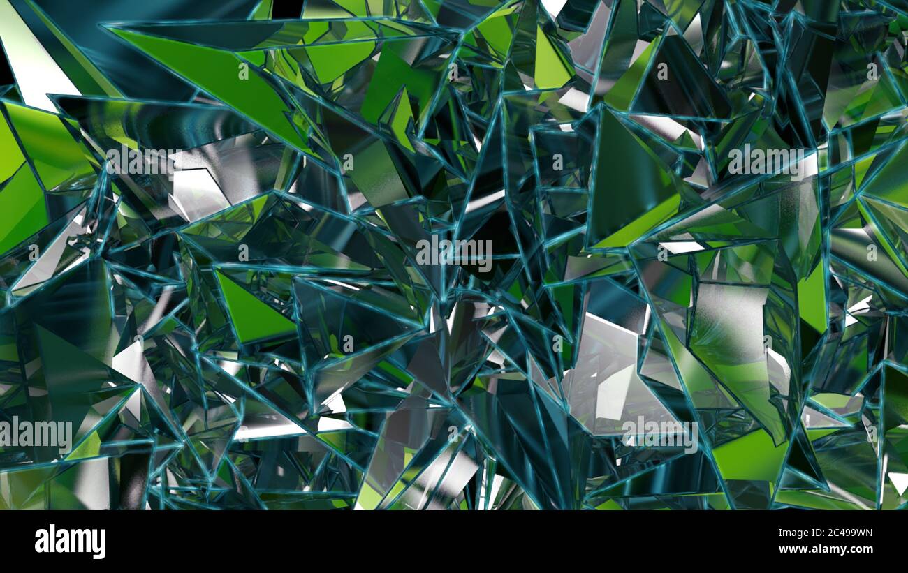 Green modern low poly background, 3D rendering Stock Photo - Alamy