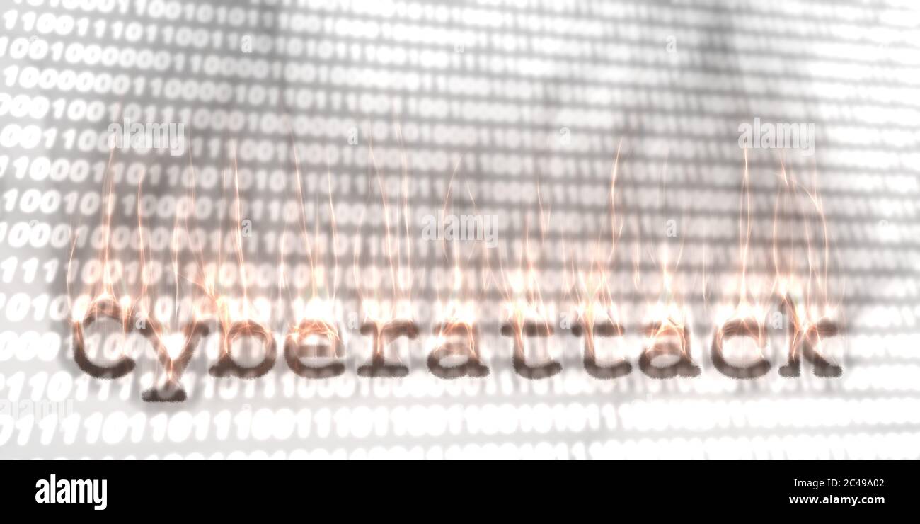 Banner of internet security buzzword text done with kirlian photography ...