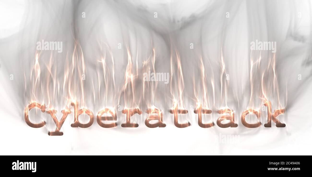 Banner of internet security buzzword text done with kirlian photography ...