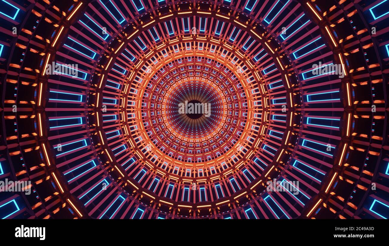 3d rendering of a circle of colorful laser lights - perfect for ...