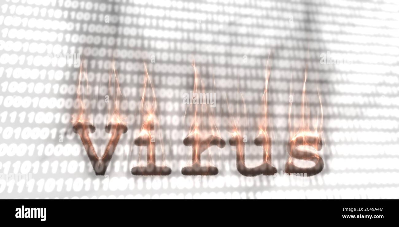 Banner of internet security buzzword text done with kirlian photography ...
