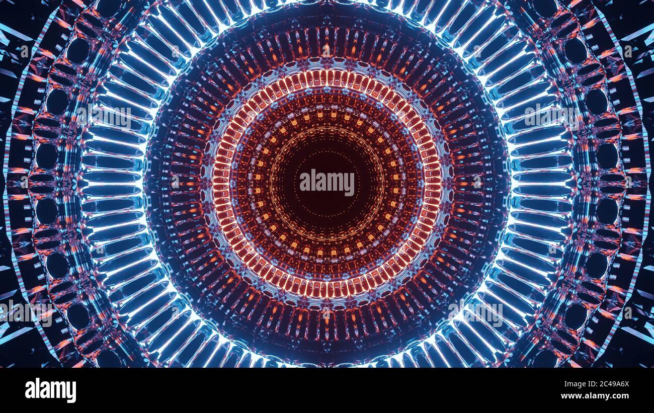 3d rendering of a circle of colorful laser lights - perfect for ...