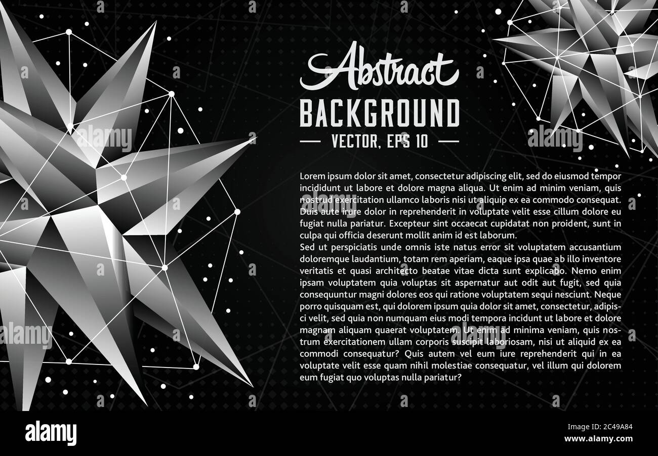 Abstract polygon geometry shape. Vector and illustration Stock Vector ...