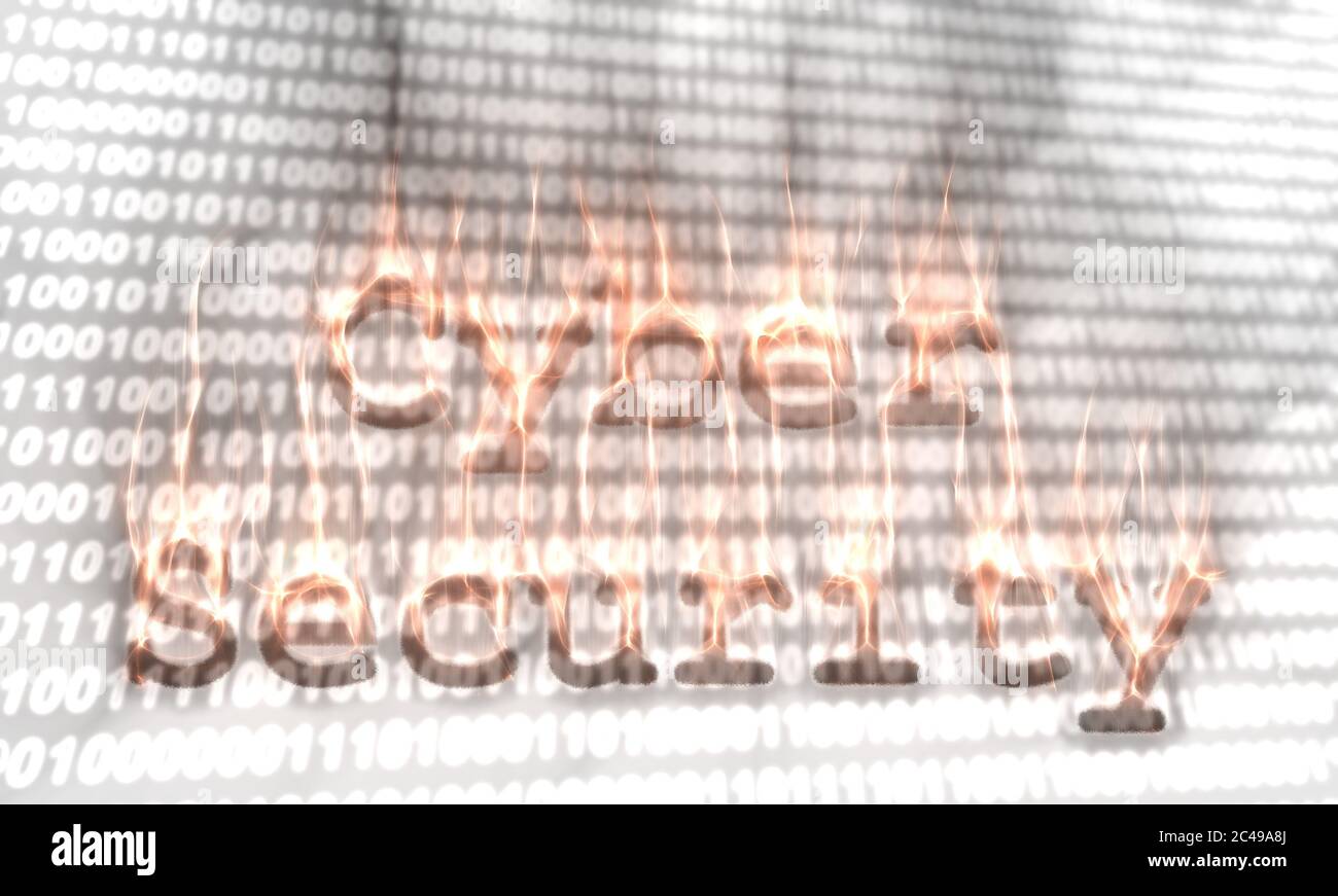 Banner of internet security buzzword text done with kirlian photography ...