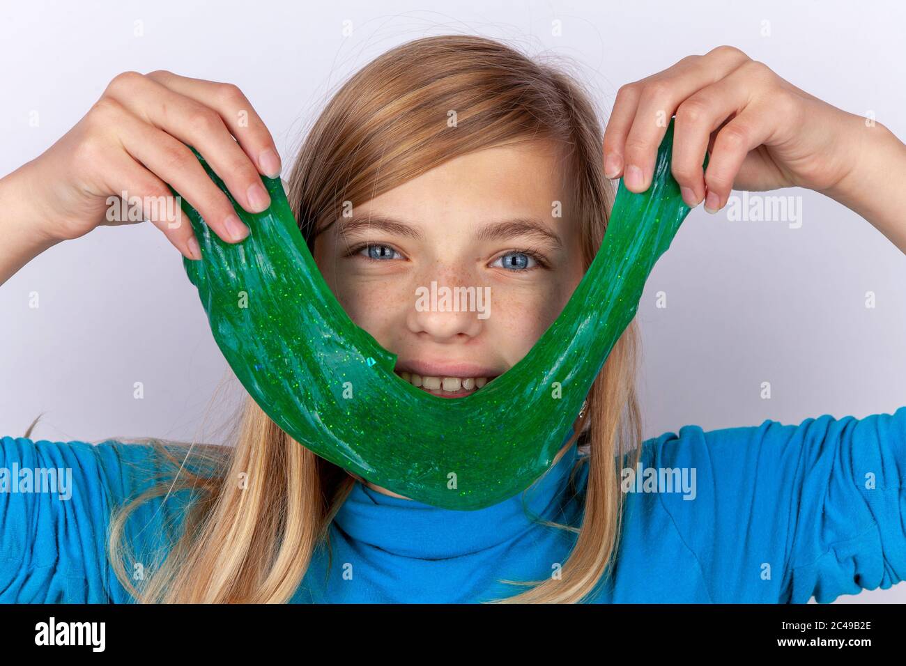 Green Slime Face High Resolution Stock Photography and Images - Alamy