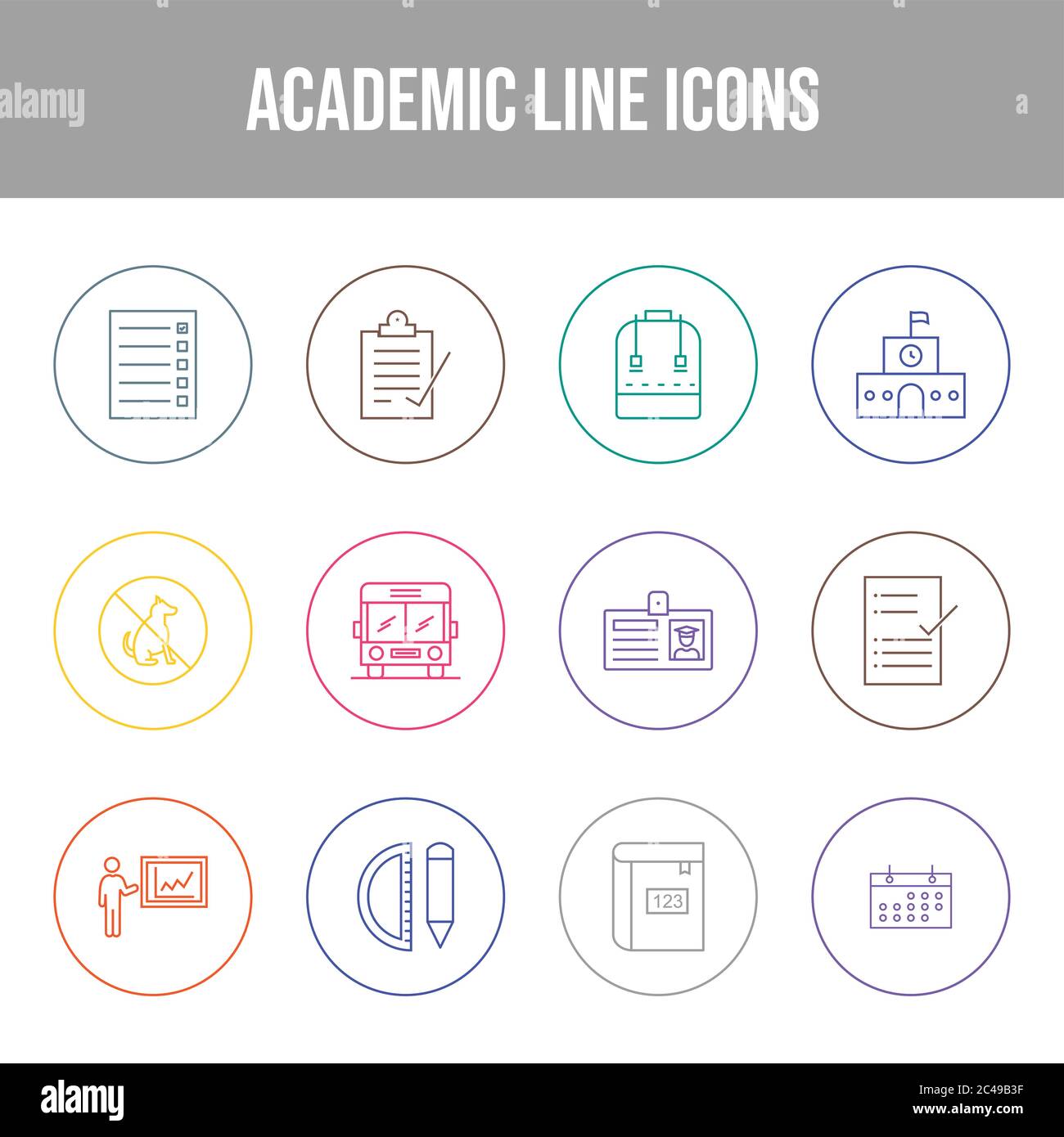 Academic id card set hi-res stock photography and images - Alamy