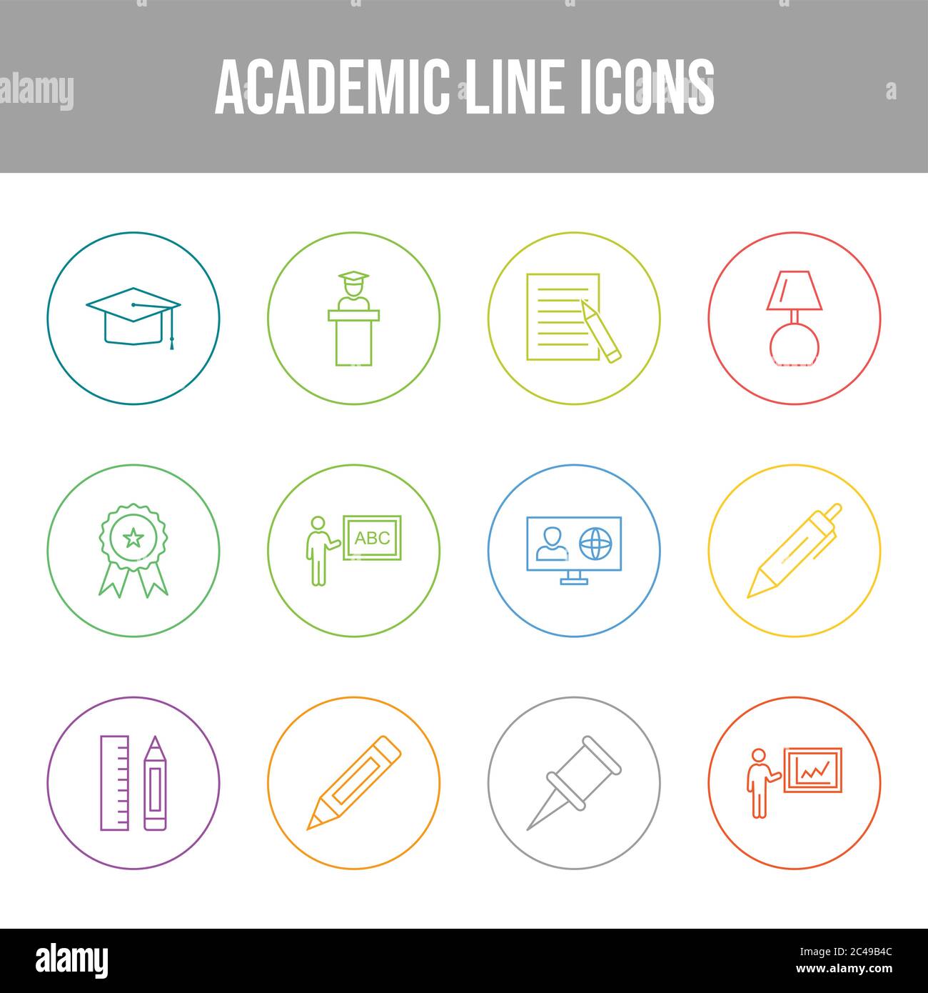 Beautiful Academic vector icon set Stock Vector Image & Art - Alamy