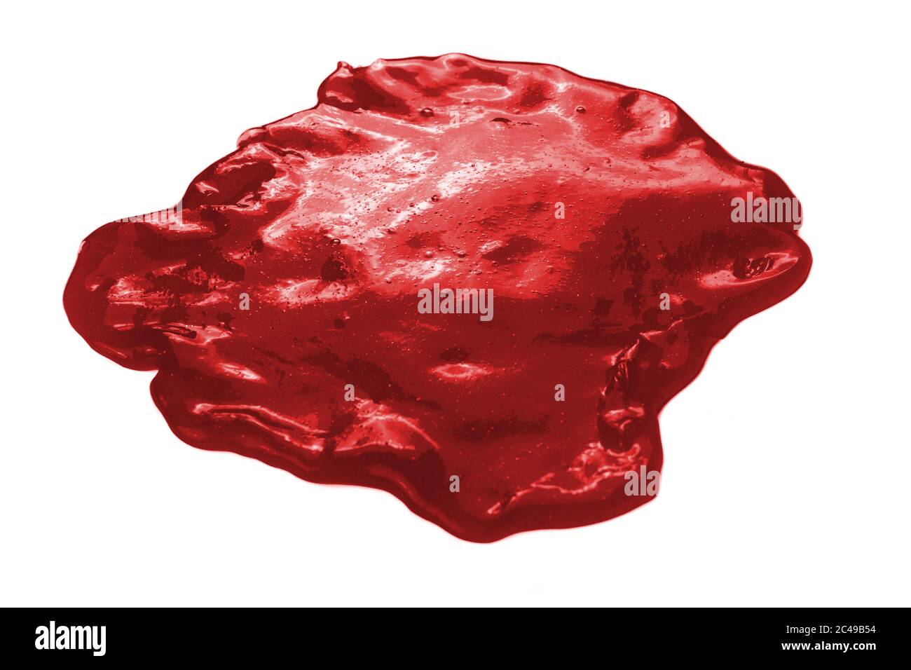 Red slime toy blot studio isolated on white Stock Photo - Alamy