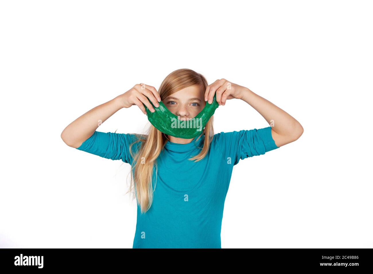 Making funny face with slime hi-res stock photography and images - Alamy