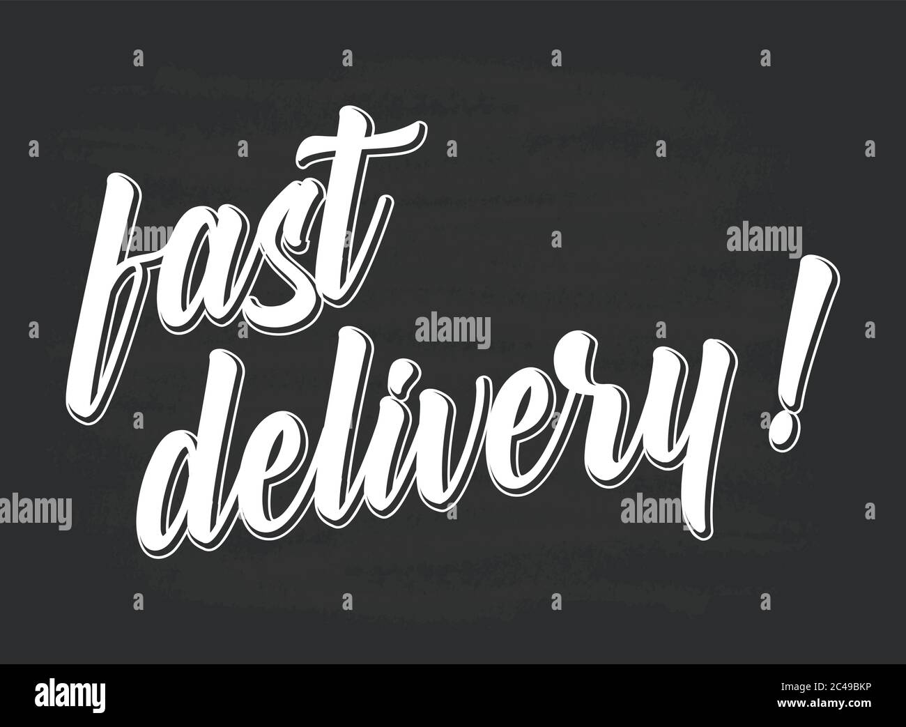 Hand sketched Fast Delivery quote. Lettering for poster, label, sticker ...