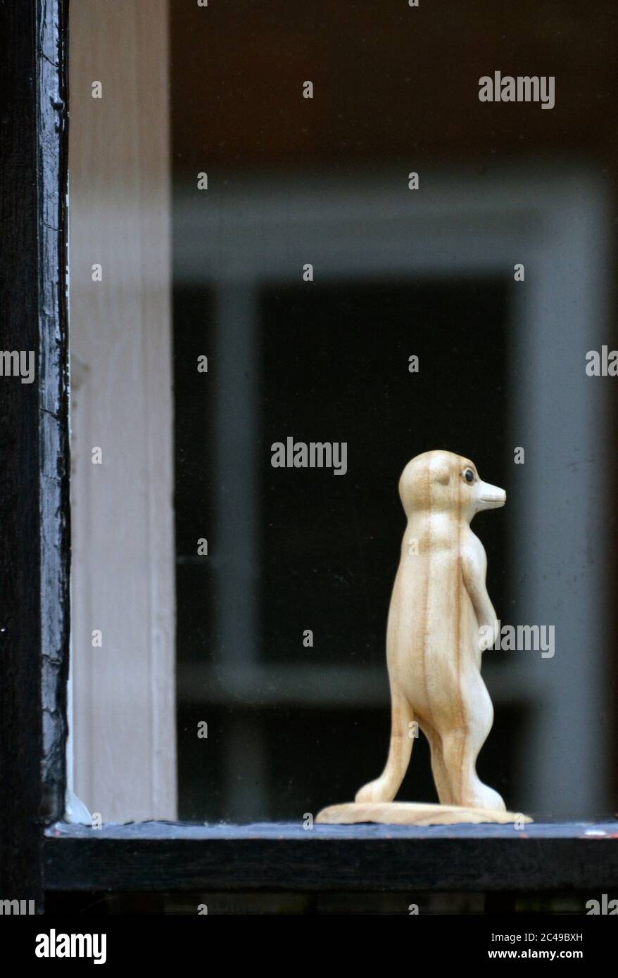 wooden animal figure in window wells north norfolk england Stock Photo ...