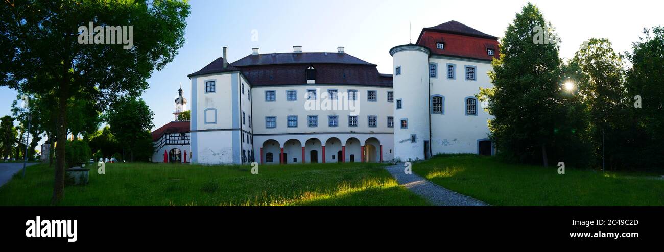 Laupheim, Germany: Panorama of the Laupheim castle Stock Photo - Alamy
