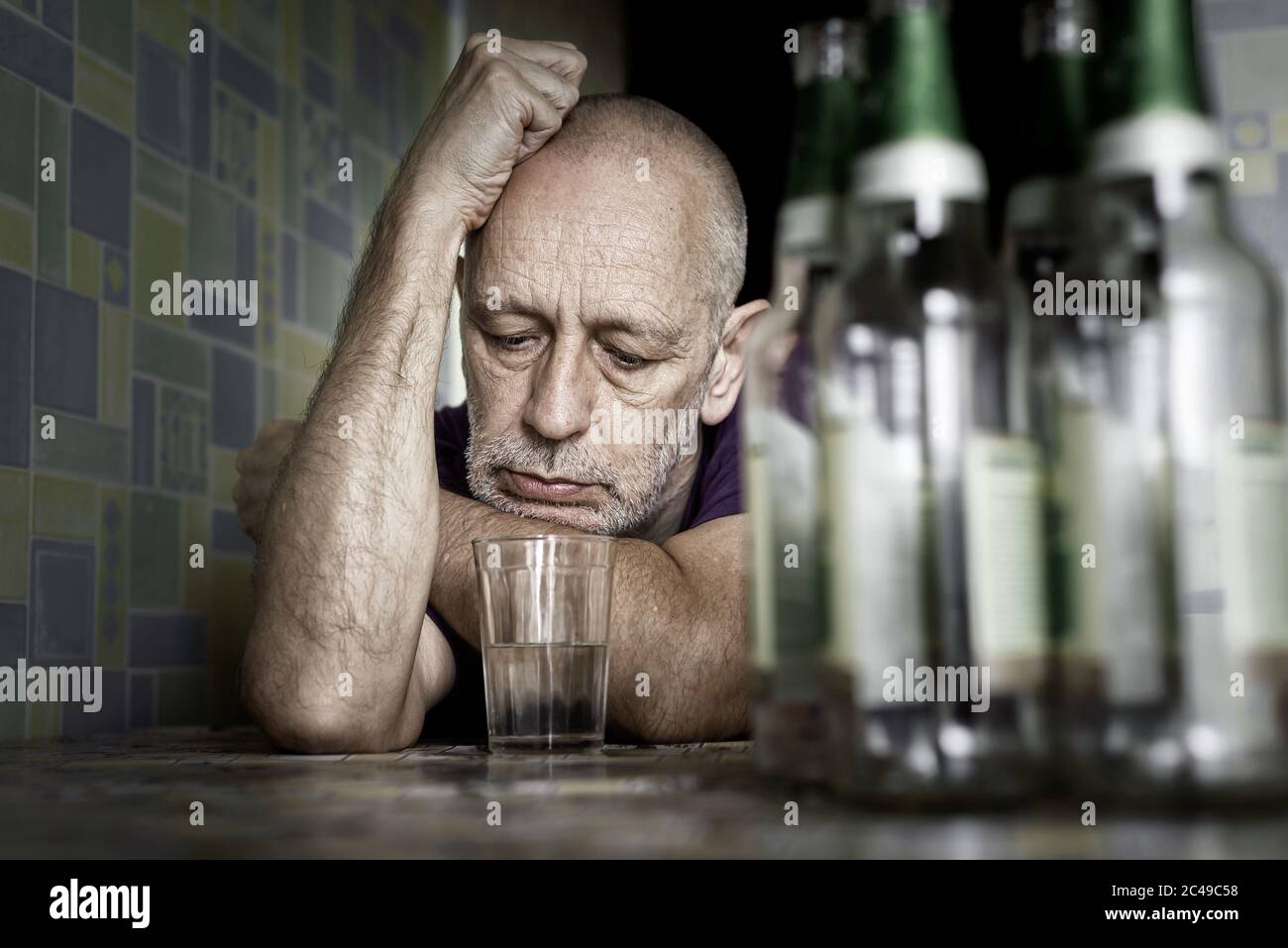 Empty Alcohol Bottles Man Woman Hi Res Stock Photography And Images Alamy