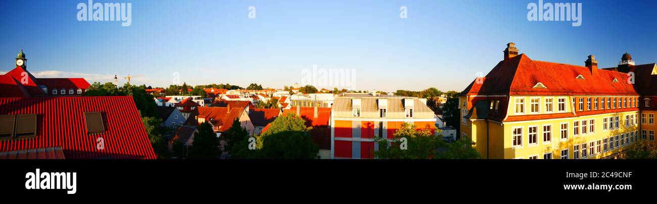 Laupheim, Germany: Roof top panorama Stock Photo - Alamy