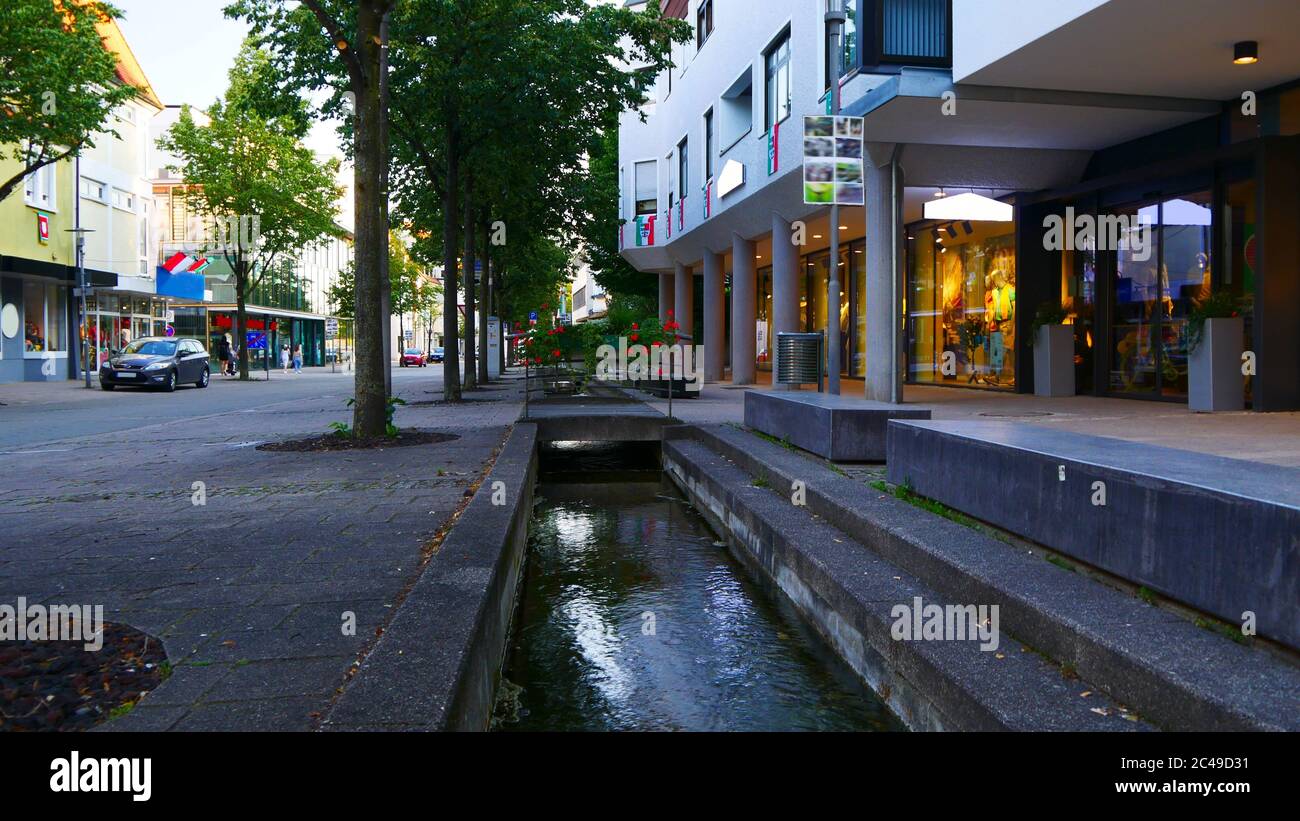 Laupheim, Germany: Shopping street Stock Photo - Alamy