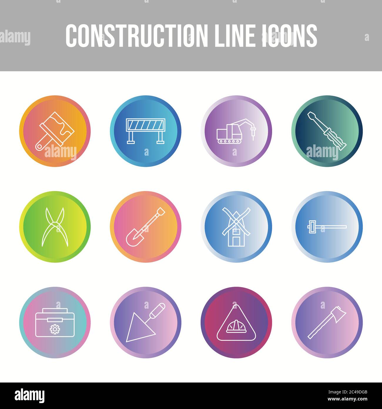 Beautiful Construction vector icon set Stock Vector Image & Art - Alamy