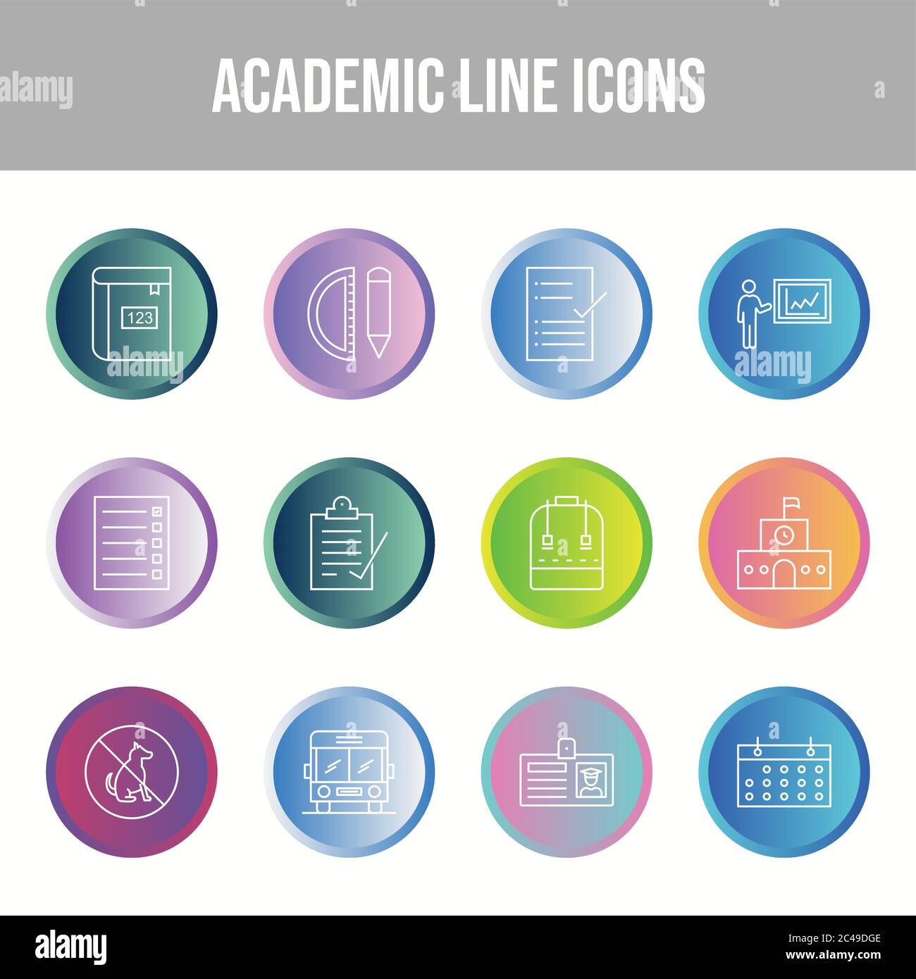 Beautiful Academic vector icon set Stock Vector Image & Art - Alamy