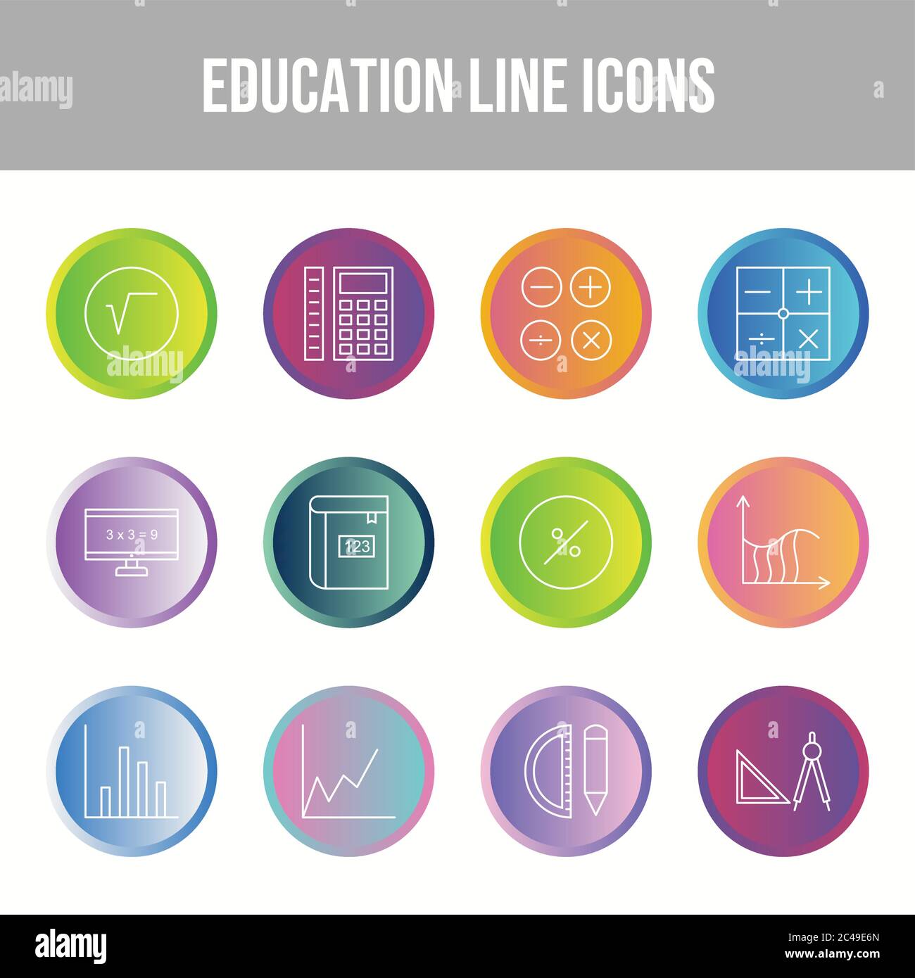 Unique Set of Education Icons Stock Vector Image & Art - Alamy