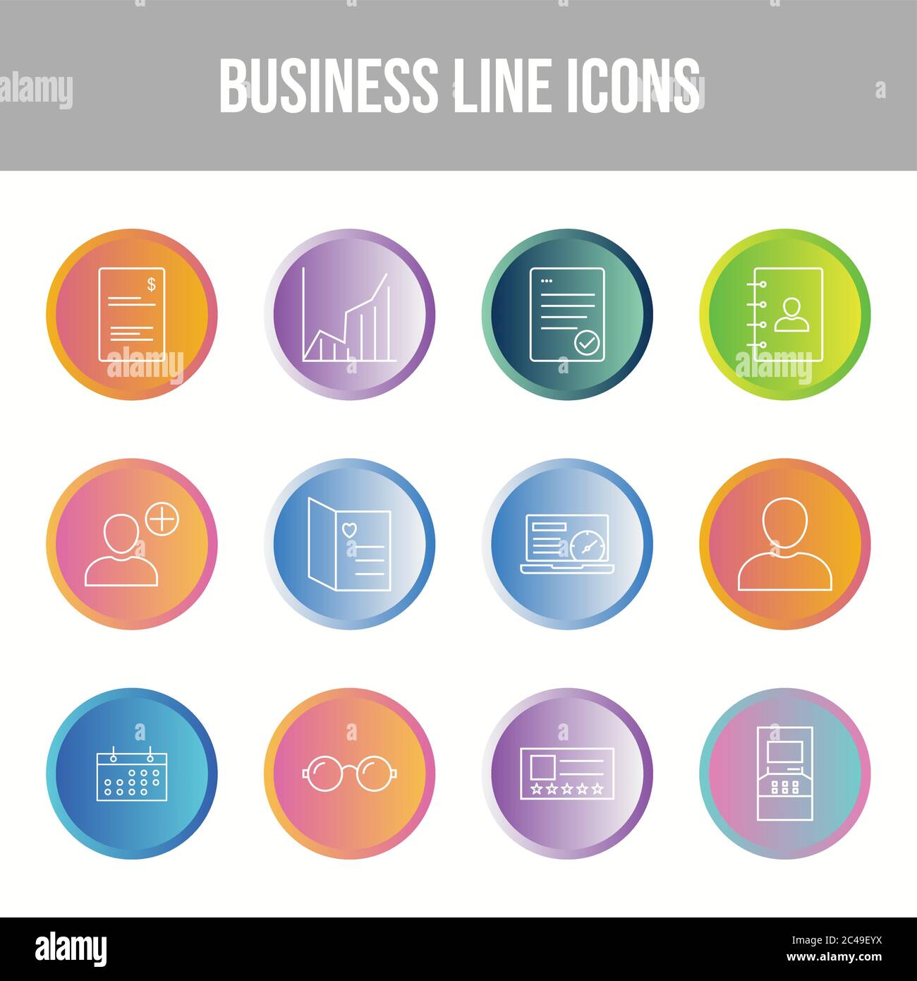 Beautiful Business vector icon set Stock Vector Image & Art - Alamy