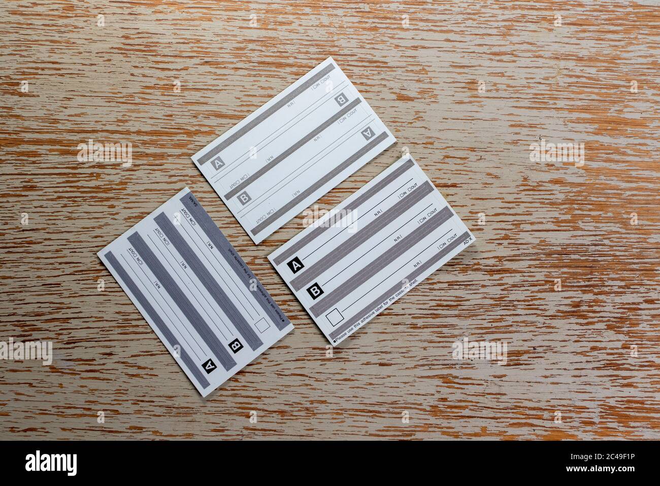 Three unused vintage TDK audio cassette labels Stock Photo - Alamy