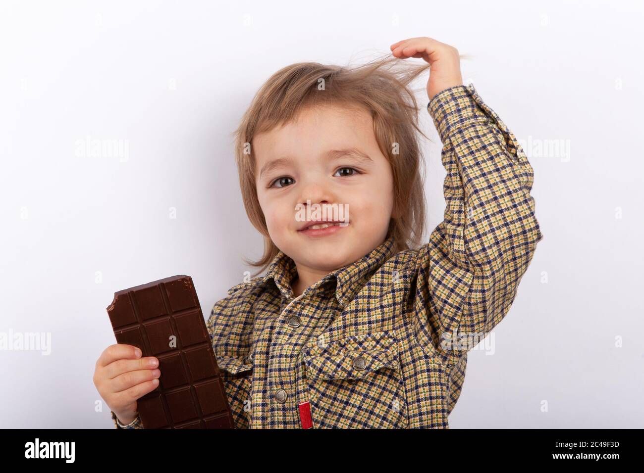 Baby Eating Chocolate Bar