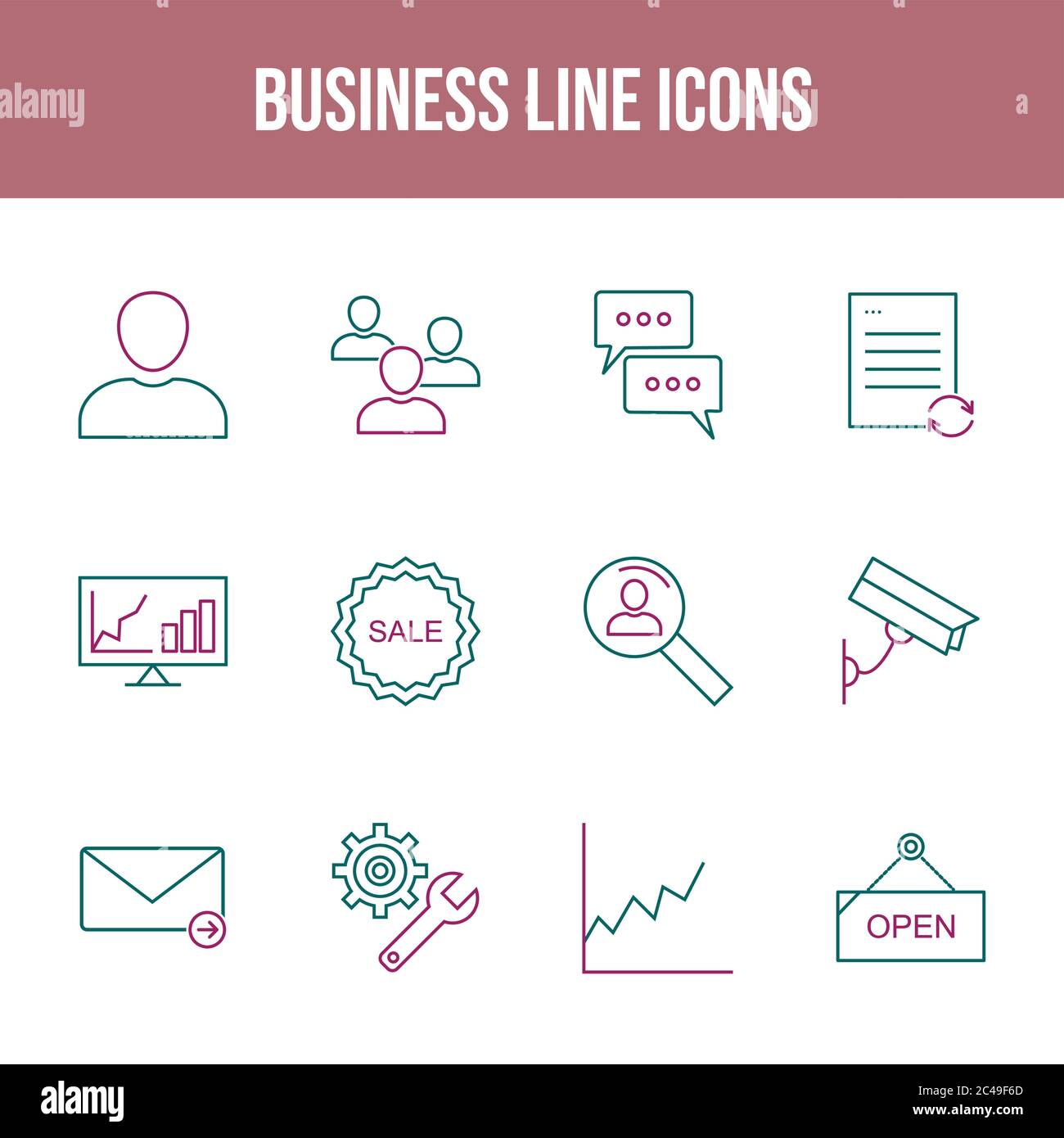 Beautiful Business vector icon set Stock Vector Image & Art - Alamy