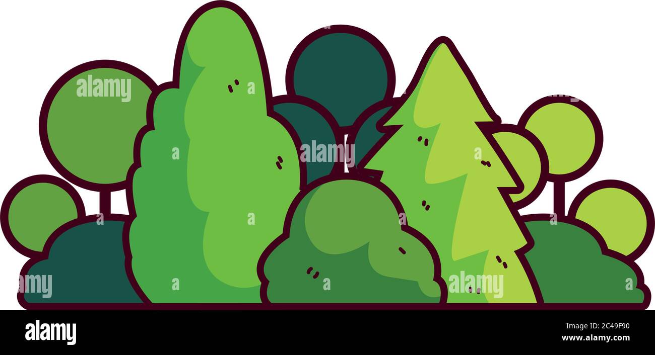 conservation of trees and nature vector illustration desing Stock ...