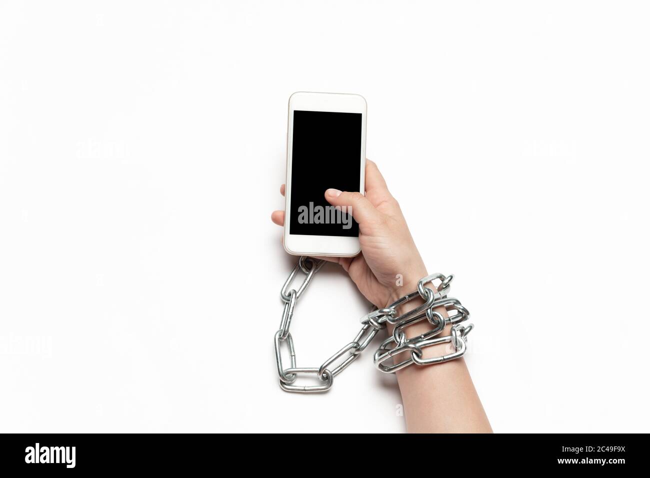 Chain of people holding hands Cut Out Stock Images & Pictures - Alamy