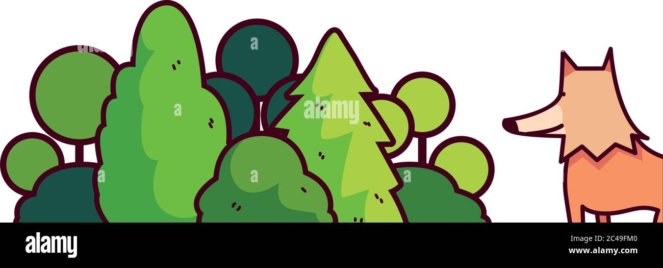 landscapes, nature and land animals vector illustration design Stock ...