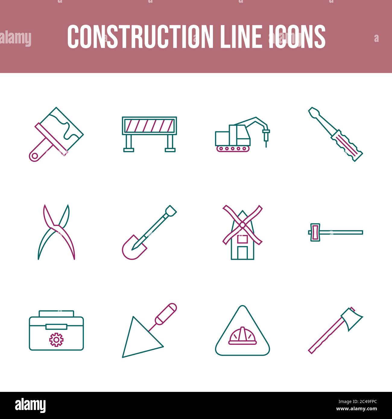 Beautiful Construction vector icon set Stock Vector Image & Art - Alamy