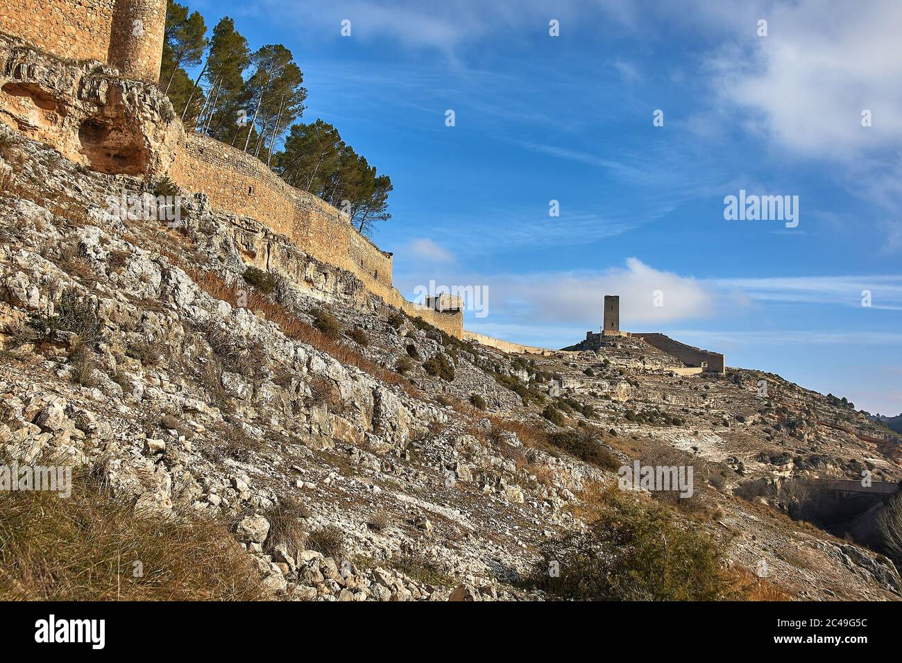 Ruins of an old historic castle in Spain Stock Photo - Alamy
