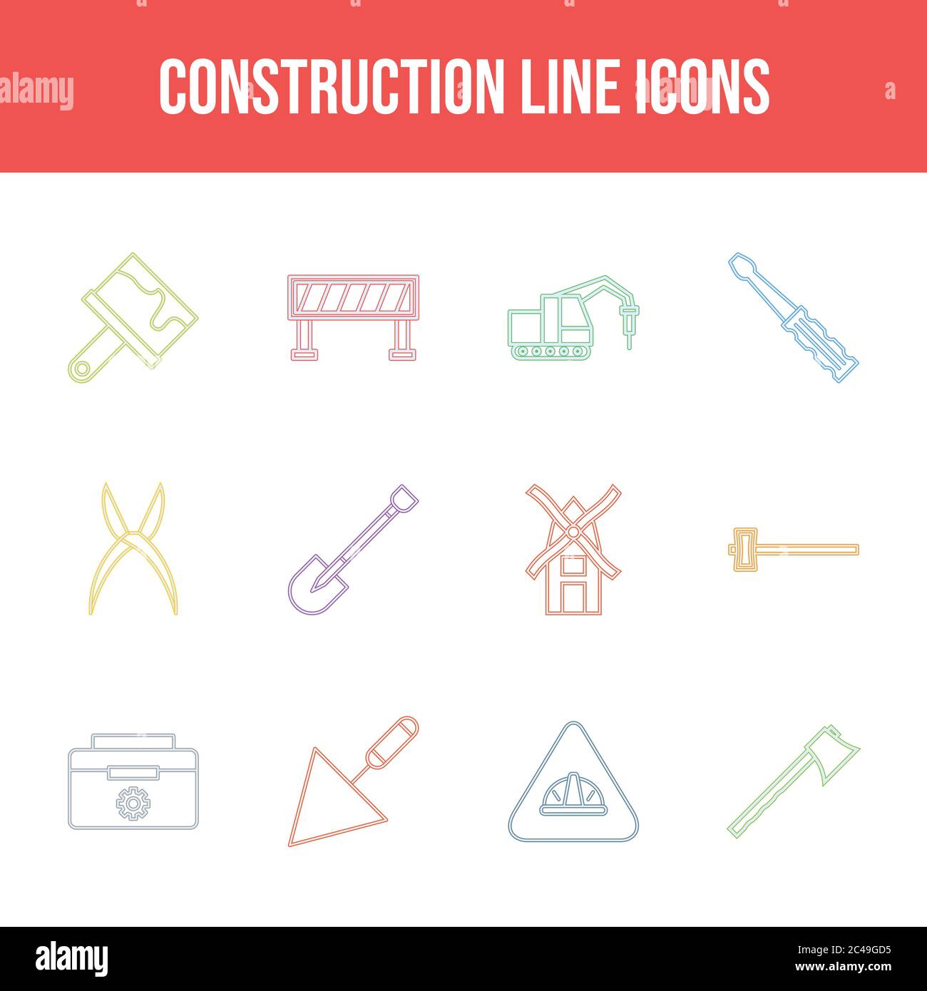 Beautiful Construction vector icon set Stock Vector Image & Art - Alamy