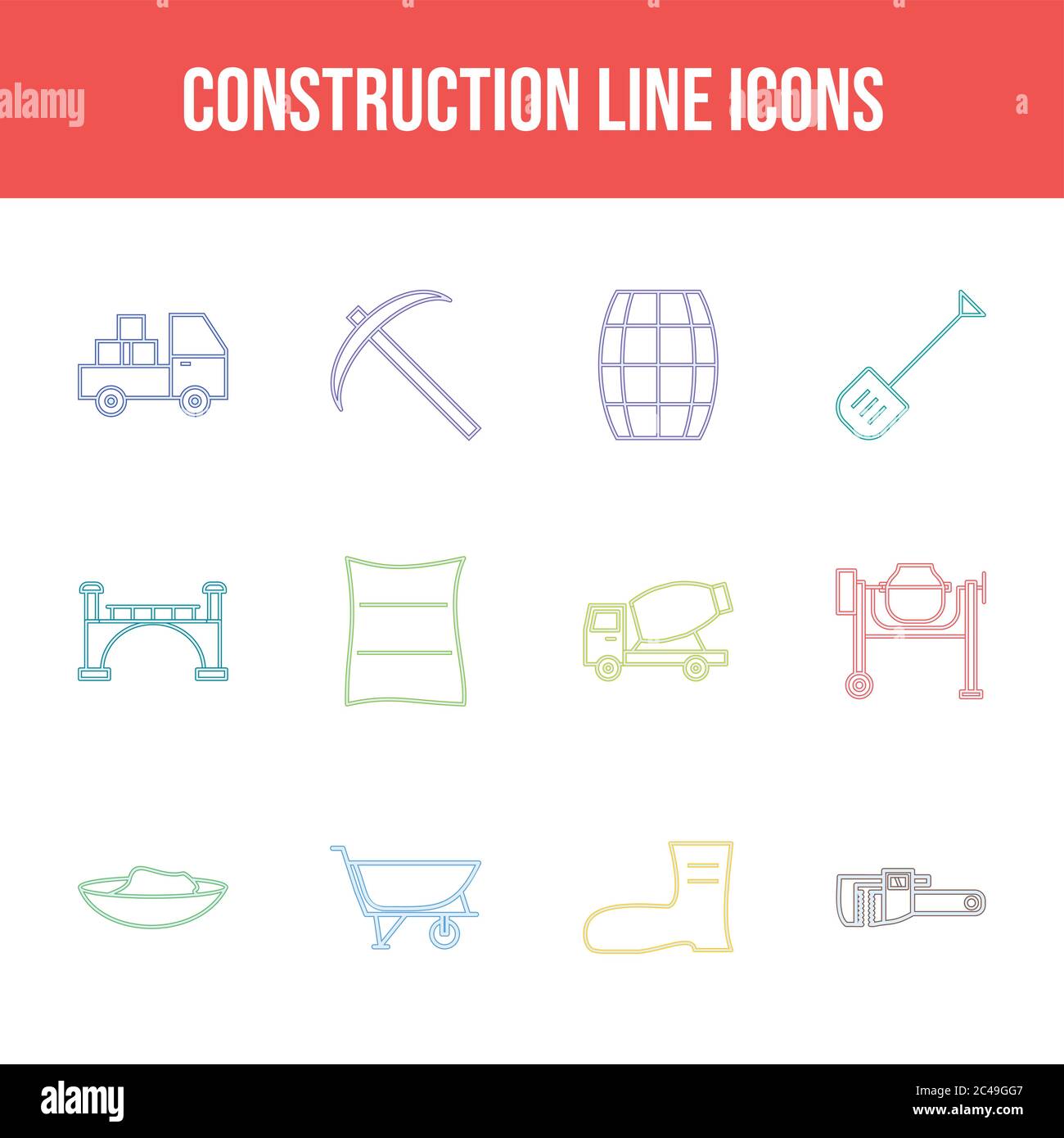 Beautiful Construction vector icon set Stock Vector Image & Art - Alamy