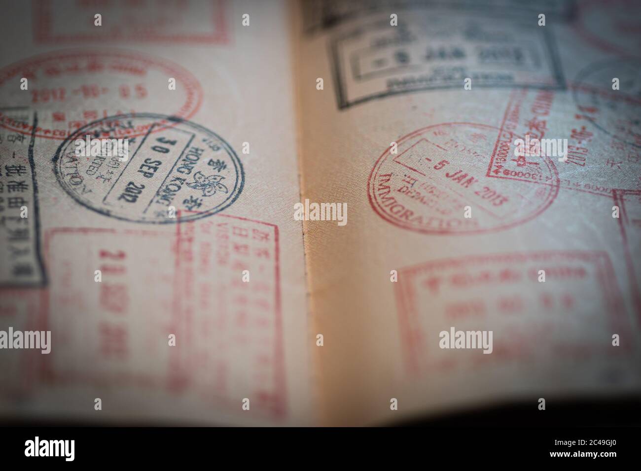 Immigration stamps hi-res stock photography and images - Alamy