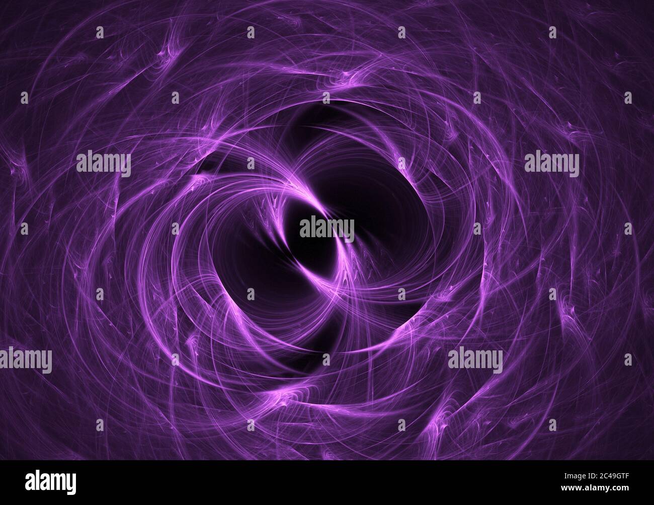 violet abstract round curves and lines on black background Stock Photo ...