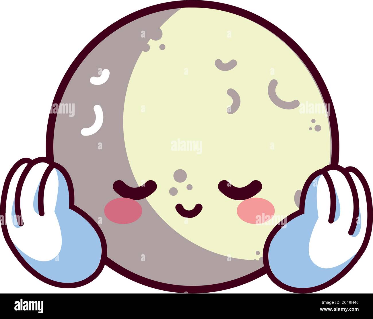 happy moon in moon phases vector illustration desing Stock Vector Image ...