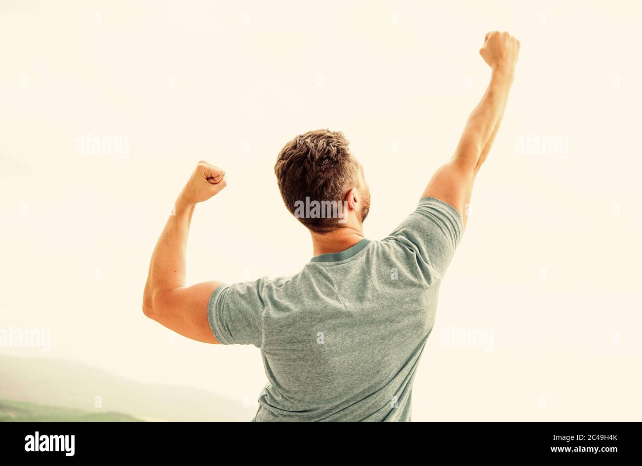 muscular back man isolated on white. lucky successful guy. fortune game ...