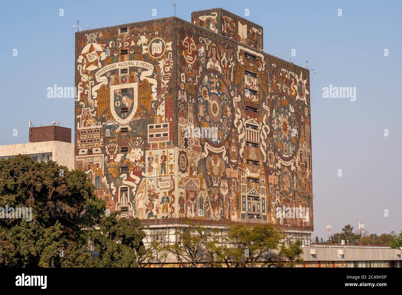 Breathtaking shot of the facade of the national autonomous university ...