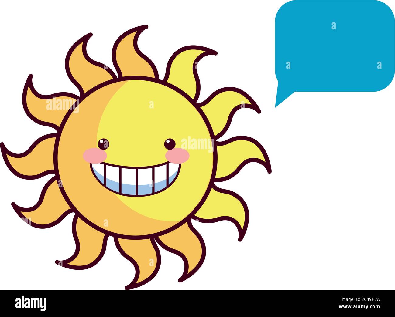 sun happy on vacation summer vector illustration desing Stock Vector ...